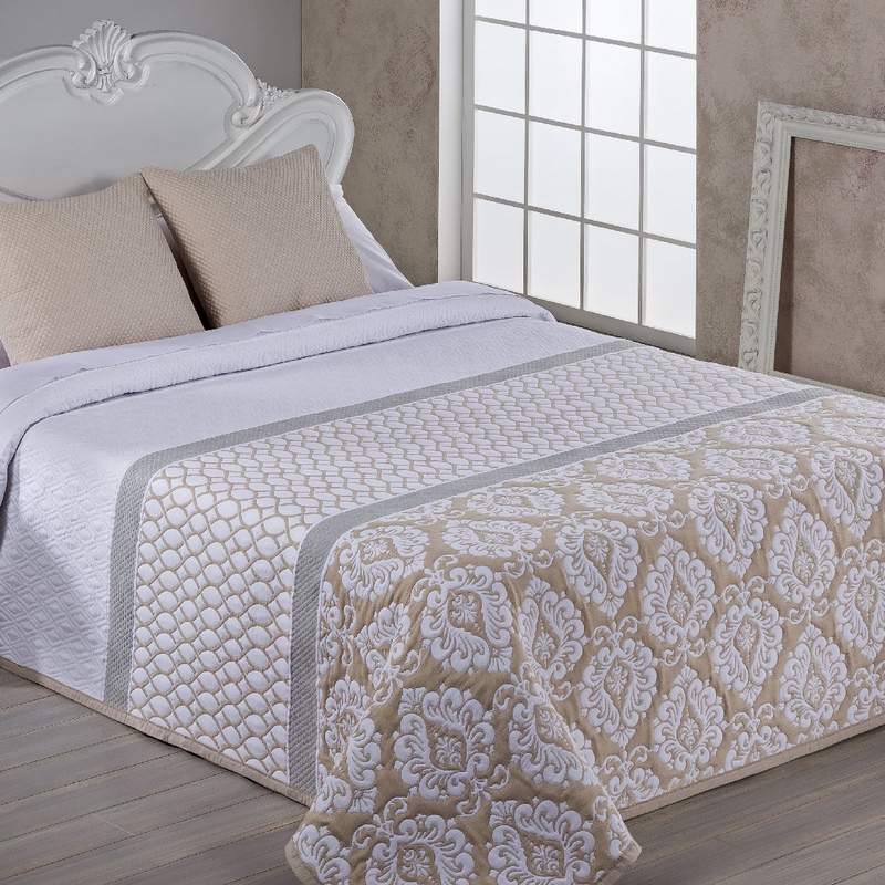 Colcha Bouti Jacquard con Relleno Modelo Anastasia